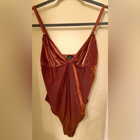 Urban Outfitters | Tops | Copper Velvet Bodysuit | Poshmark